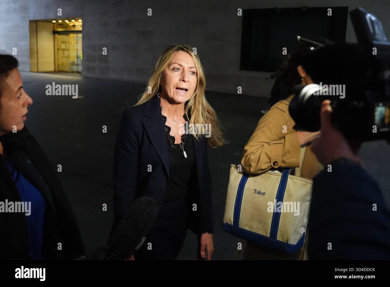 Outgoing chief executive of BBC News, Deborah Turness, speaks to the ...