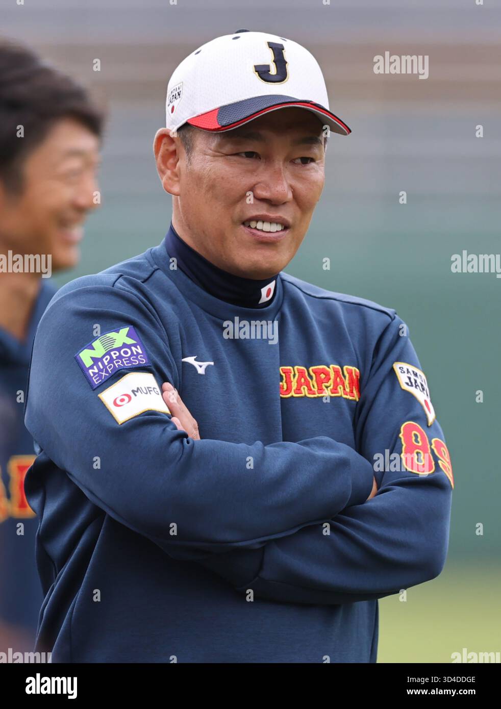 Japan National Team "Samurai Japan" manager Hirokazu Ibata attends a ...
