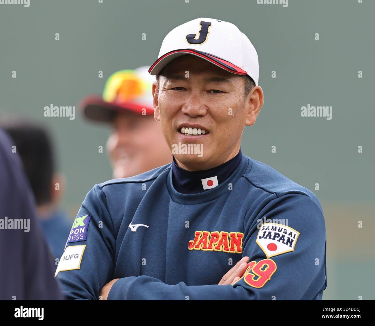 Japan National Team "Samurai Japan" manager Hirokazu Ibata attends a ...