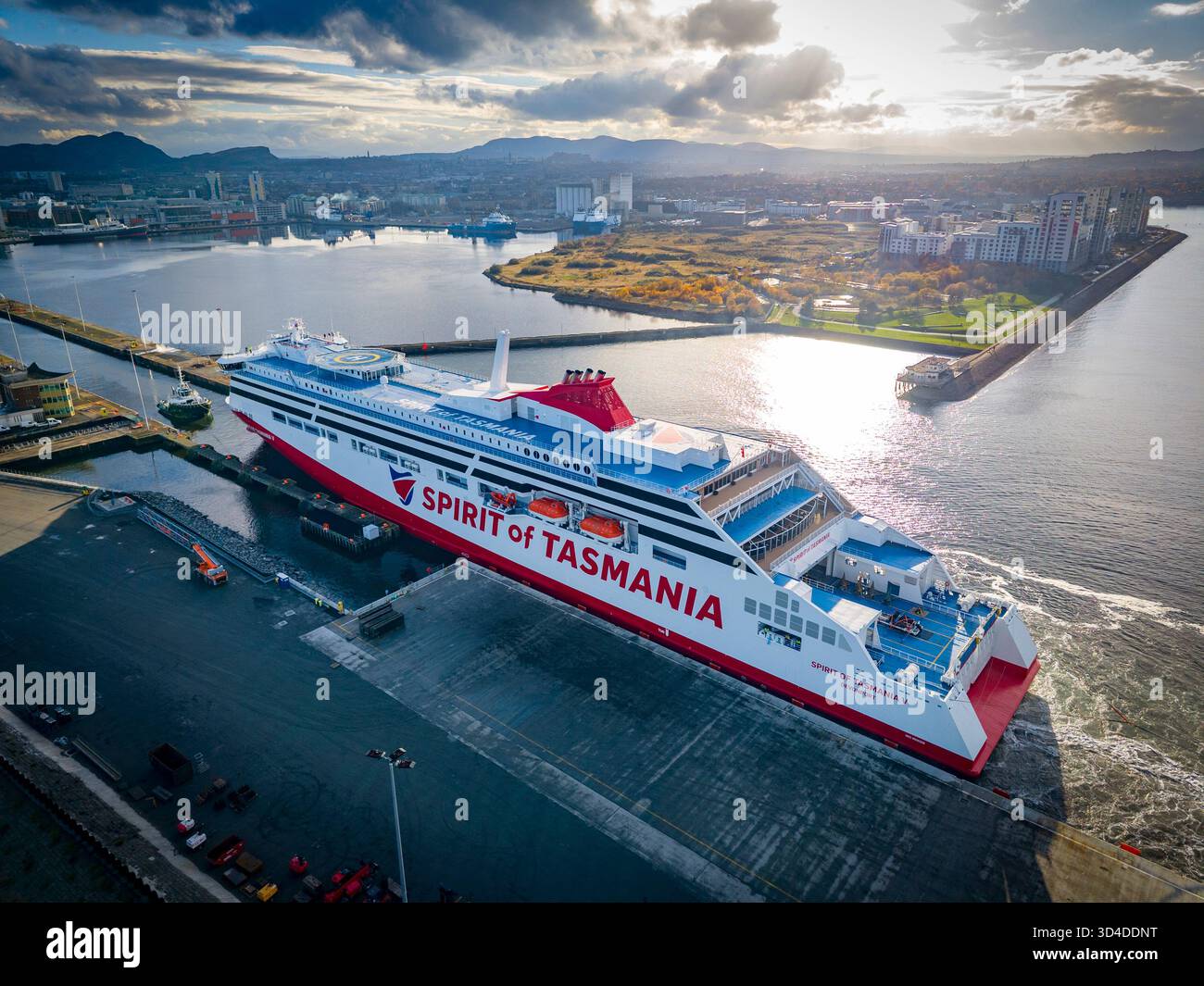 Australian passenger ferry Spirit of Tasmania V arrives at Leith Port ...
