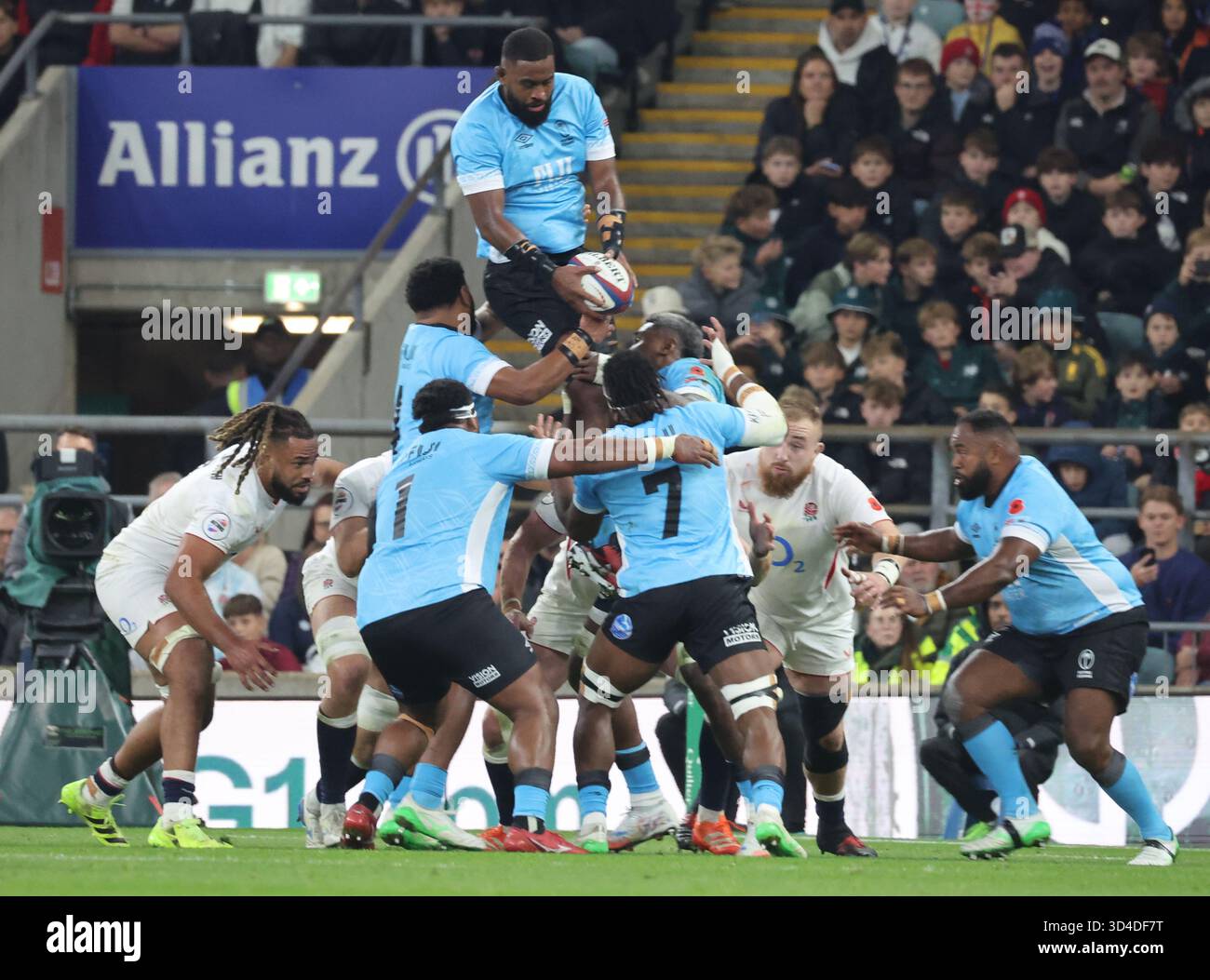 Temo Mayanavanua of Fiji in action during Quilter Nations Series match ...