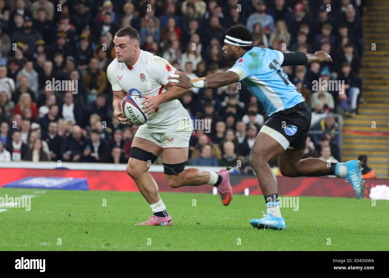 Ben Earl of England in action during Quilter Nations Series match ...