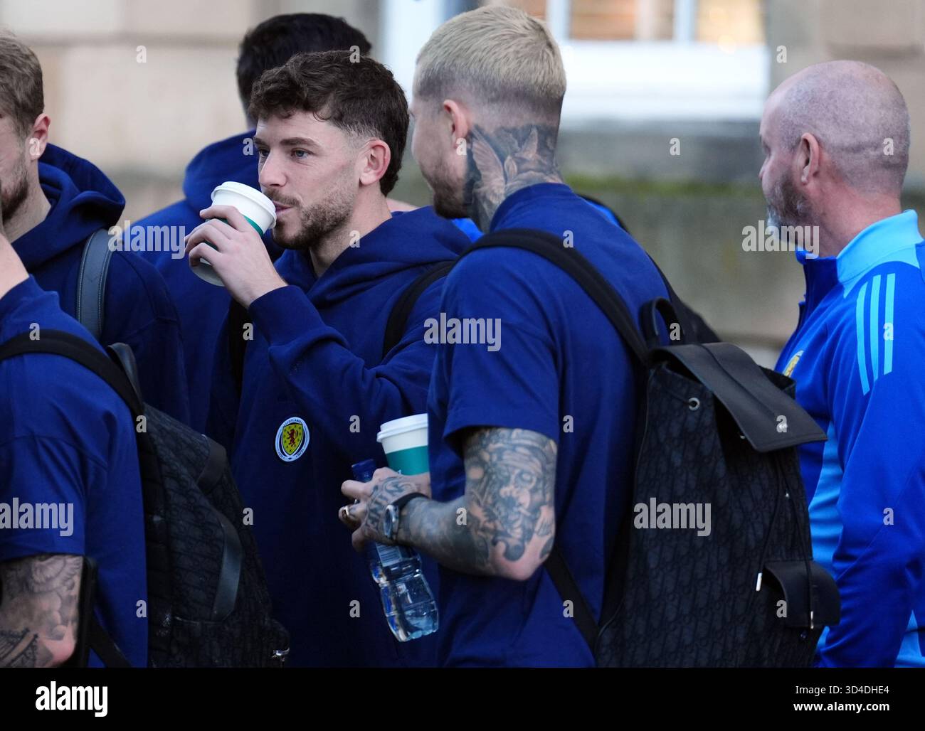 Scotland's Ryan Christie leaving the team hotel in Glasgow. Scotland ...
