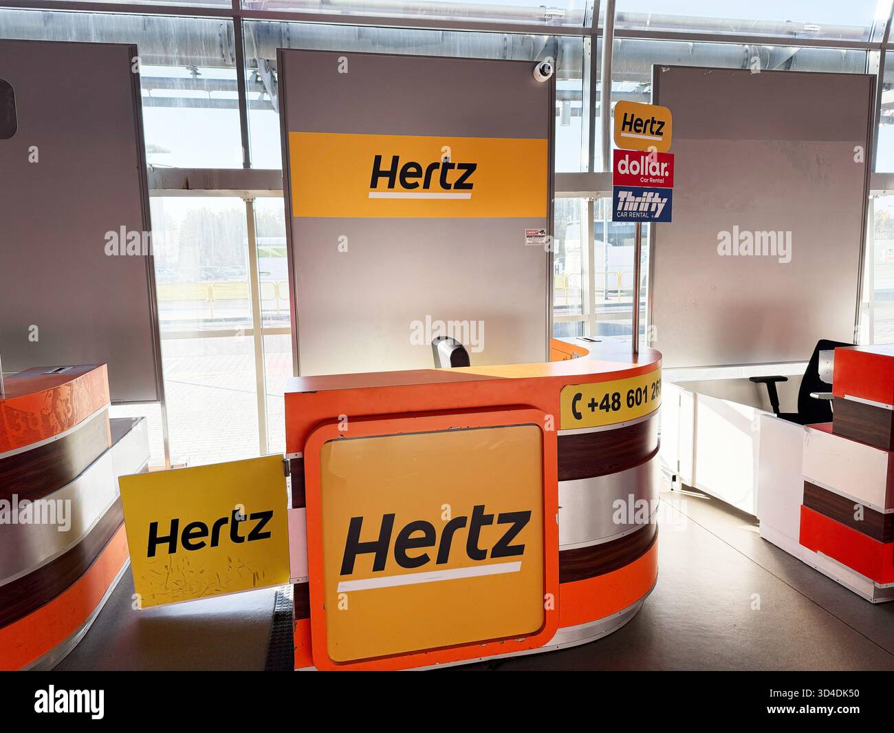 Nowy Dwor Mazowiecki, Poland - October 22, 2025: Bright Hertz rental ...