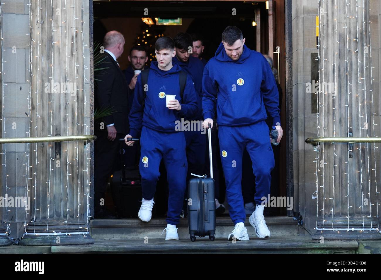 Scotland's Kieran Tierney and John Souttar leaving the team hotel in ...