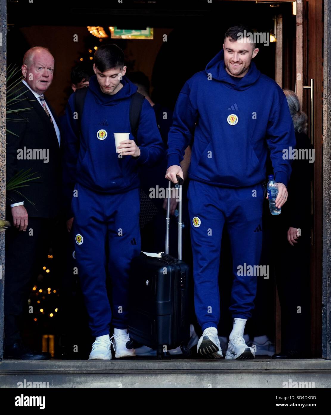 Scotland's Kieran Tierney and John Souttar leaving the team hotel in ...