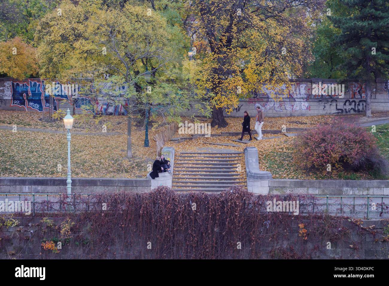 AUSTRIA; VIENNA; 09112025; Trees with colorful autumn leaves in the ...