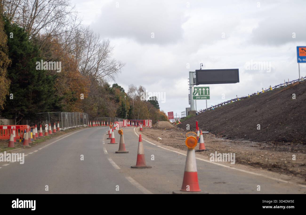 Wisley, Surrey, UK. 9th November, 2025. Construction work is continuing ...