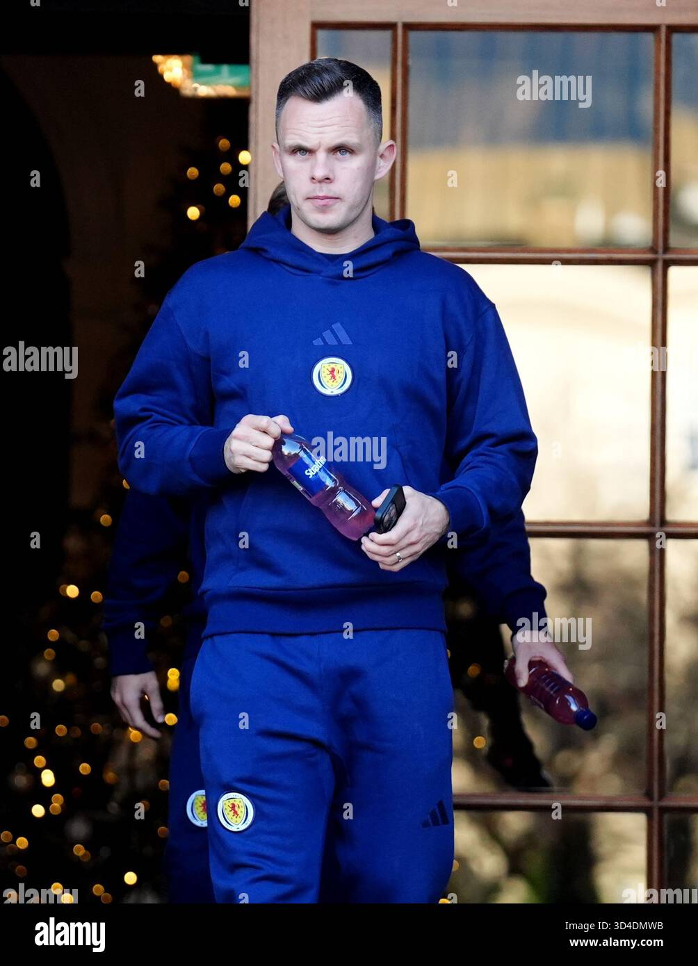 Scotland's Lawrence Shankland leaving the team hotel in Glasgow ...