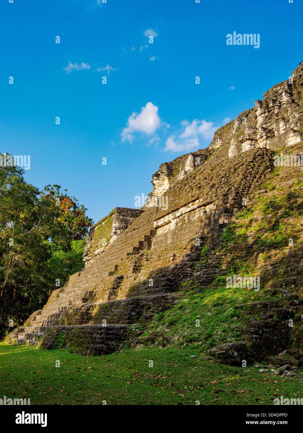 The Great Pyramid of Lost World at sunset, Mundo Perdido, Tikal, Peten ...