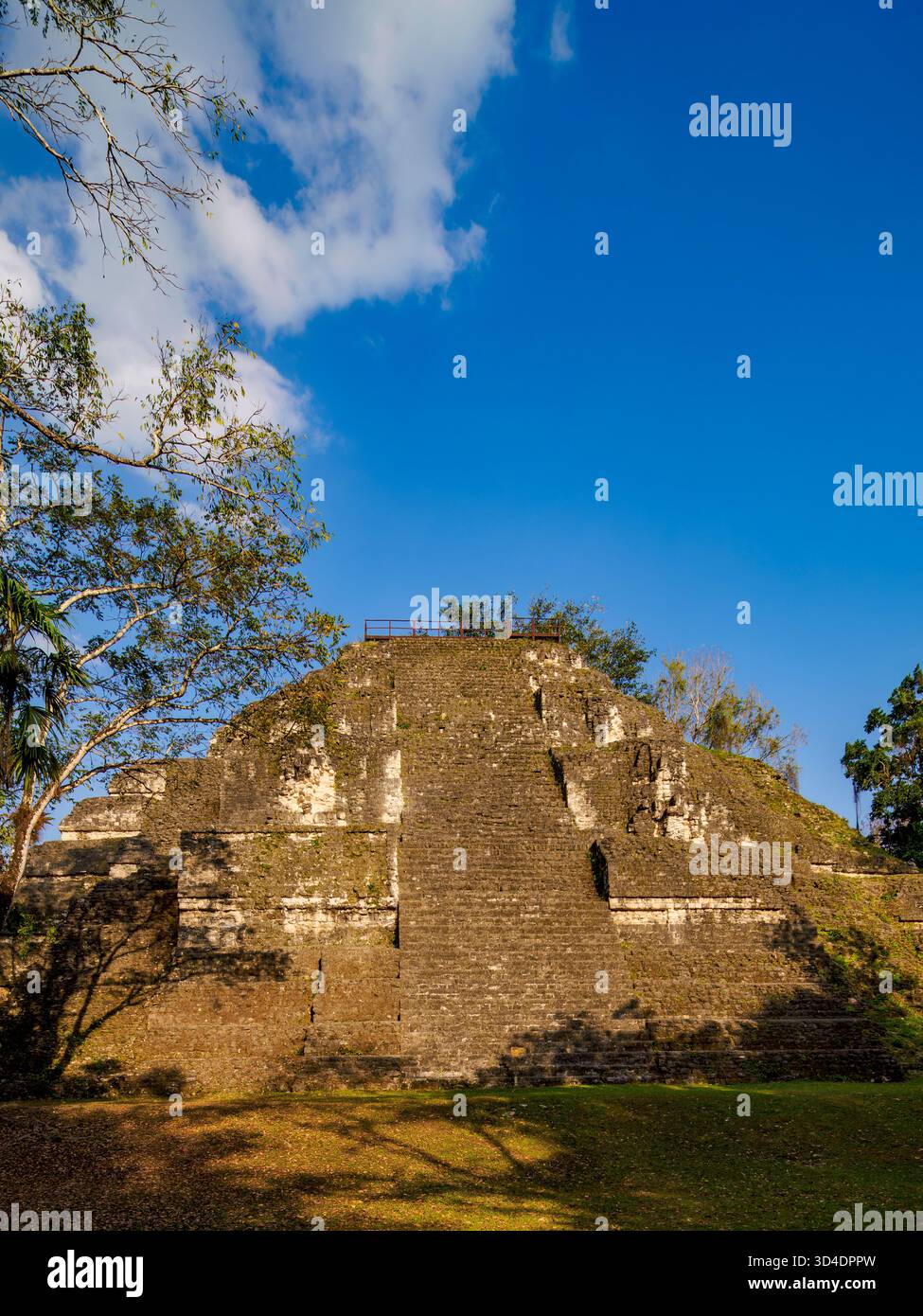 The Great Pyramid of Lost World at sunset, Mundo Perdido, Tikal, Peten ...