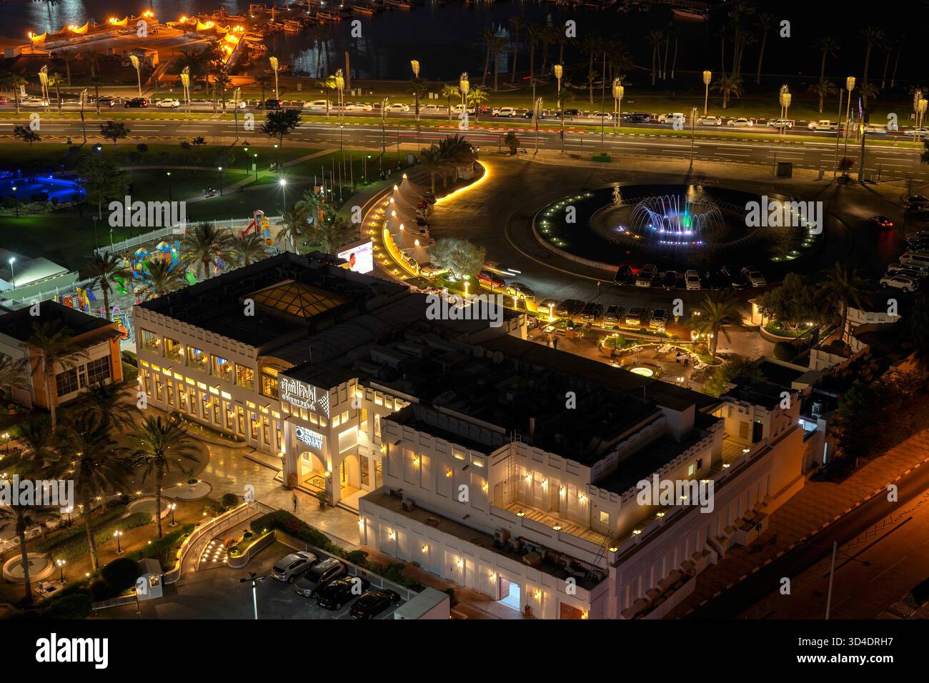 Doha, Qatar - Aerial view of Salata Park Corniche Doha. Orient Pearl ...