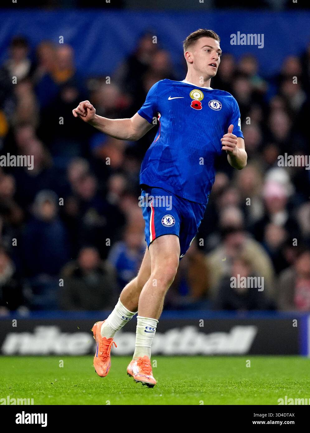 Chelsea's Liam Delap during the Premier League match at Stamford Bridge ...