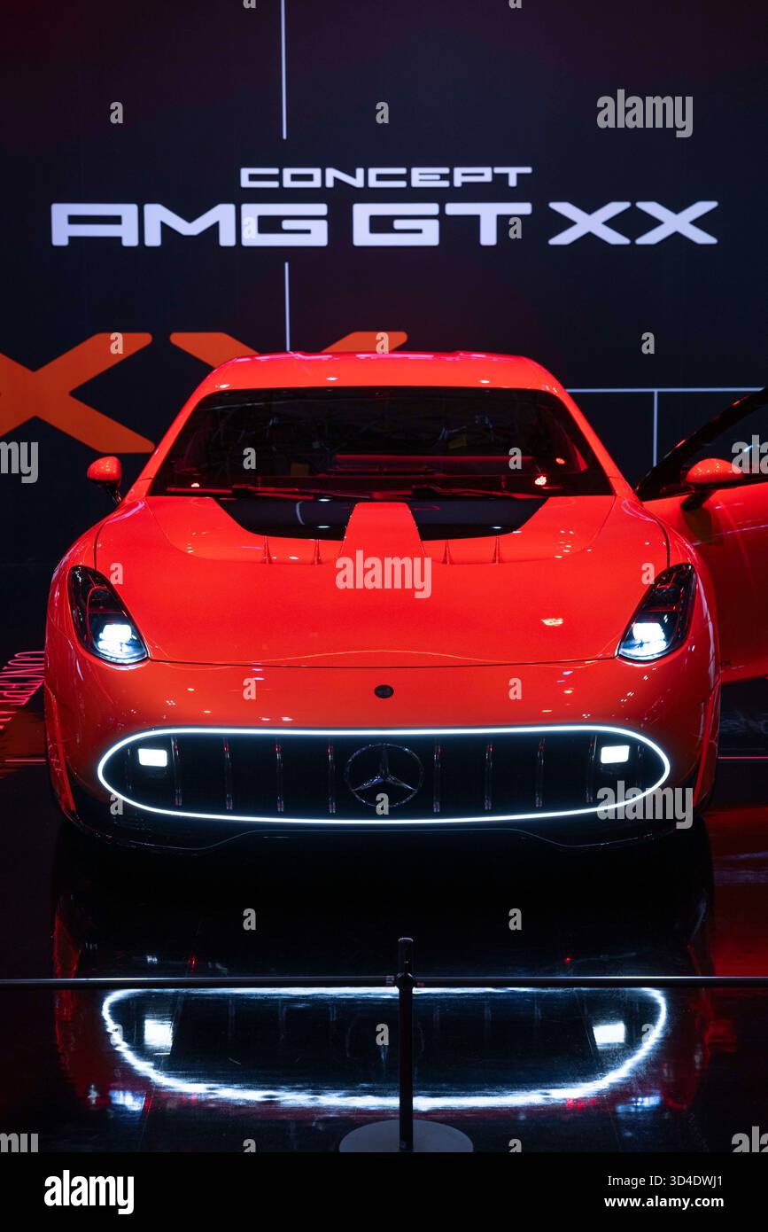 October 30, 2025, Tokyo, Japan: Mercedes-Benz AMG GT XX concept on display at Japan Mobility ...