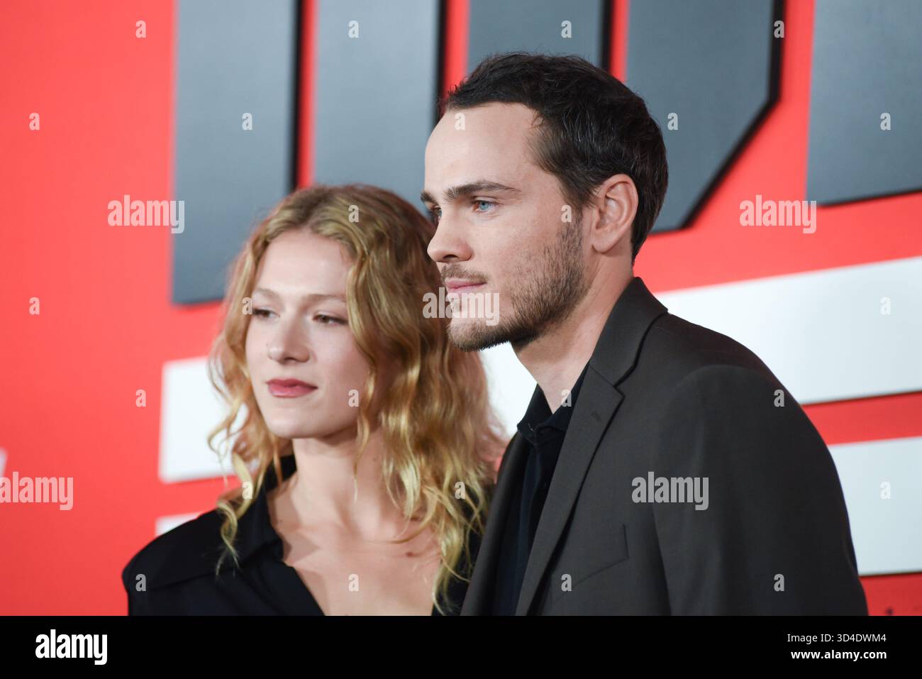 Isabela Ferrer and Alex Neustaedter attend "The Running Man" New York ...