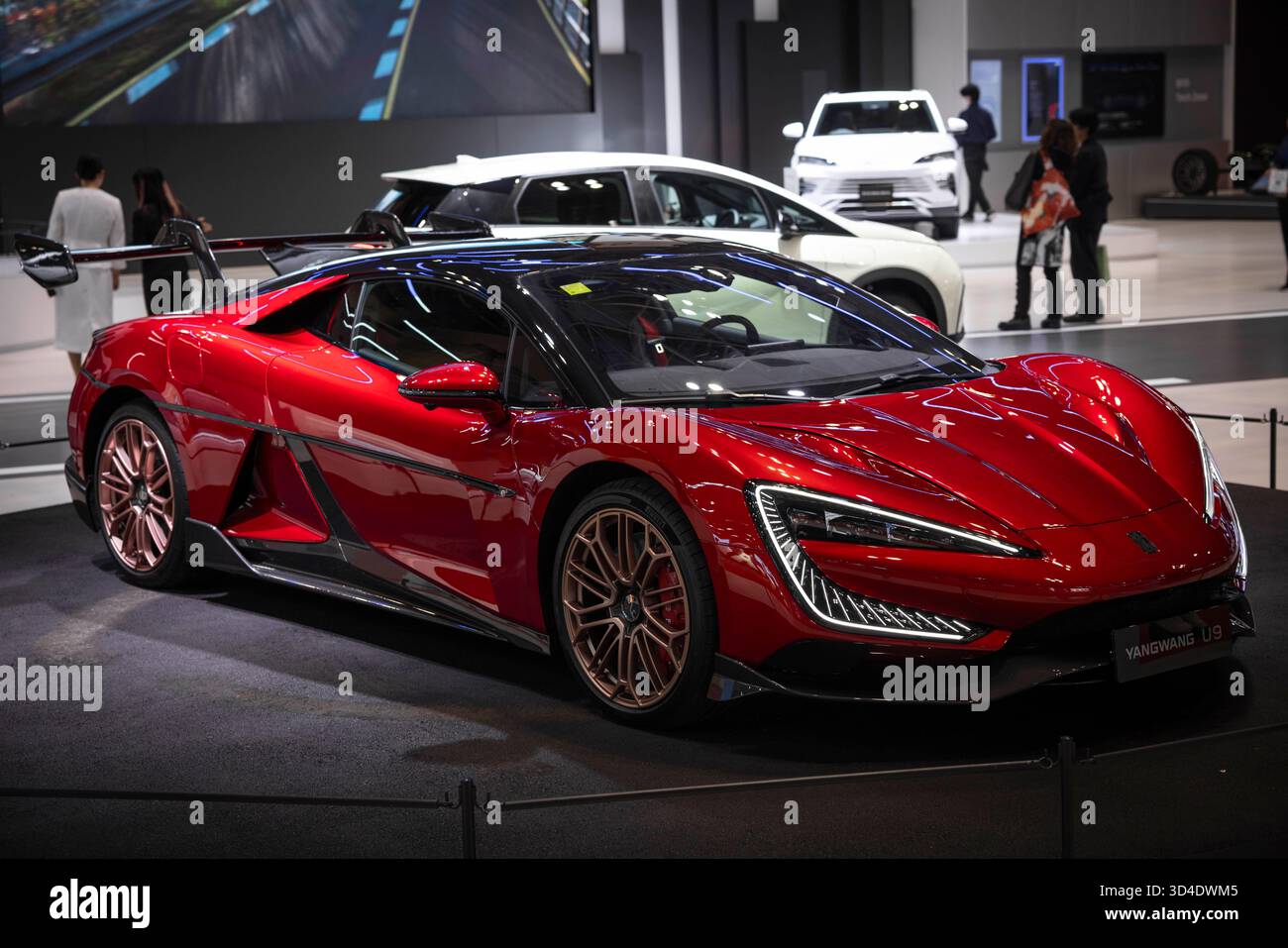 October 30, 2025, Tokyo, Japan: BYD Yangwang U9 sports car on display at Japan Mobility Show ...