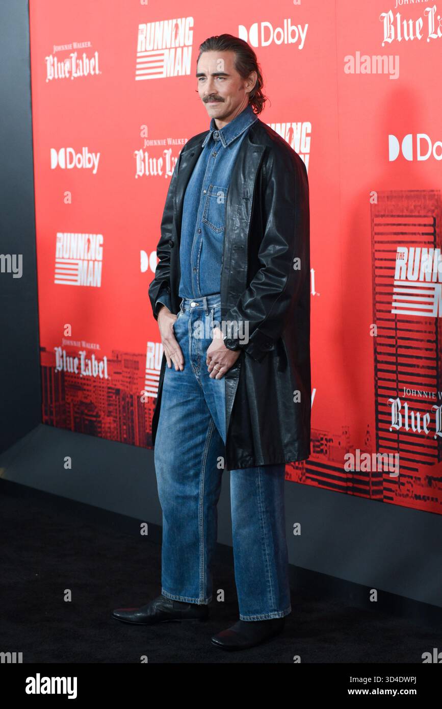 Lee Pace attends "The Running Man" New York Premiere at AMC Lincoln ...