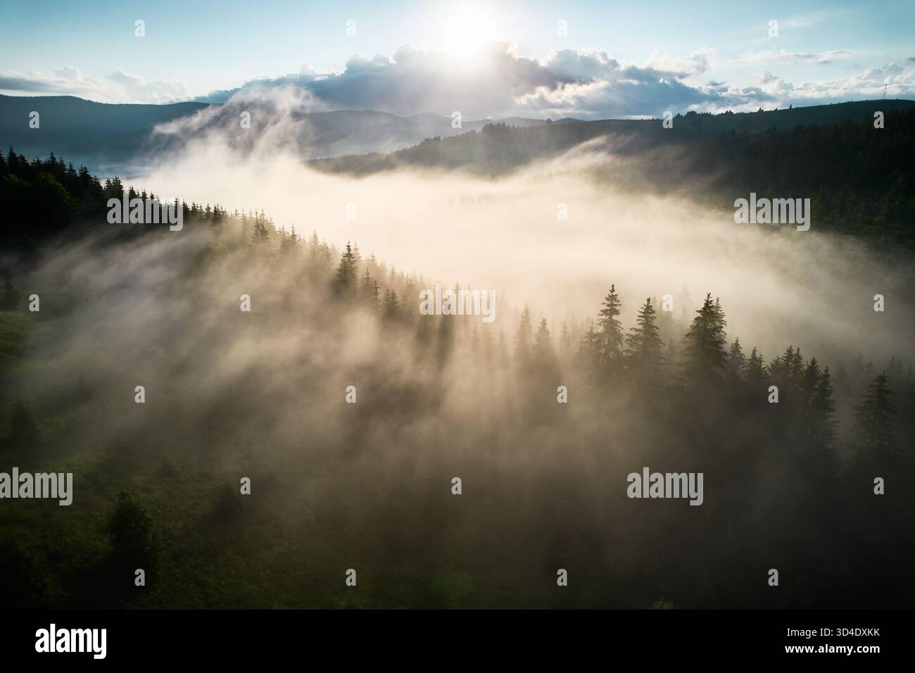 Sunlight clouds shadows over mountainous hi-res stock photography and ...