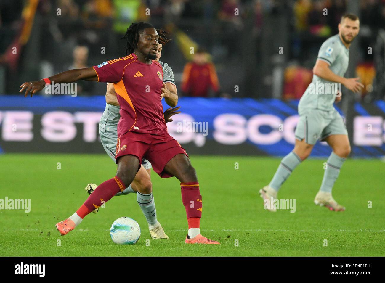 Olimpico Stadium, Rome, Italy - Manu Kone of AS Roma during Serie A ...