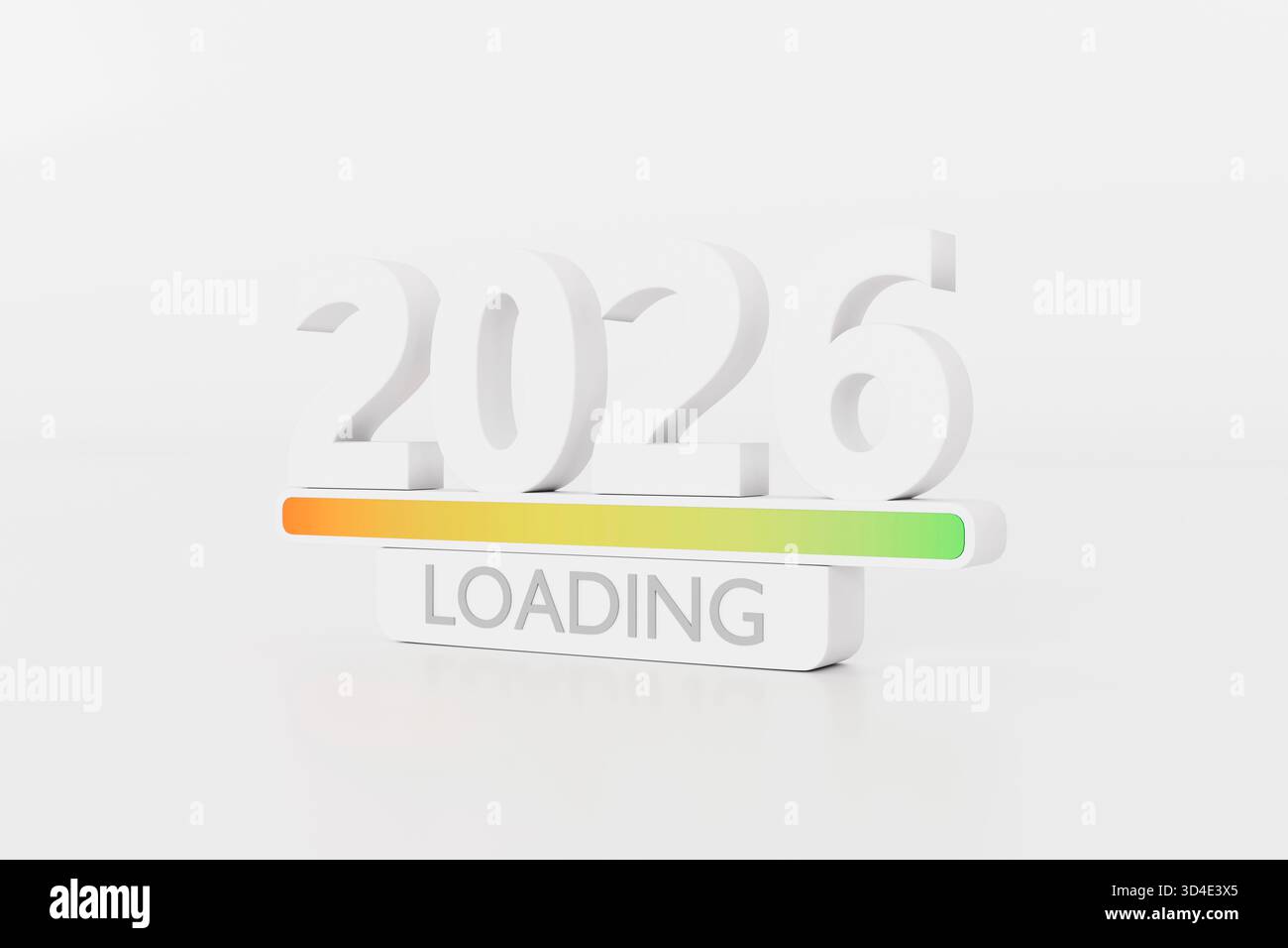3d 2026 future year concept hi-res stock photography and images - Alamy