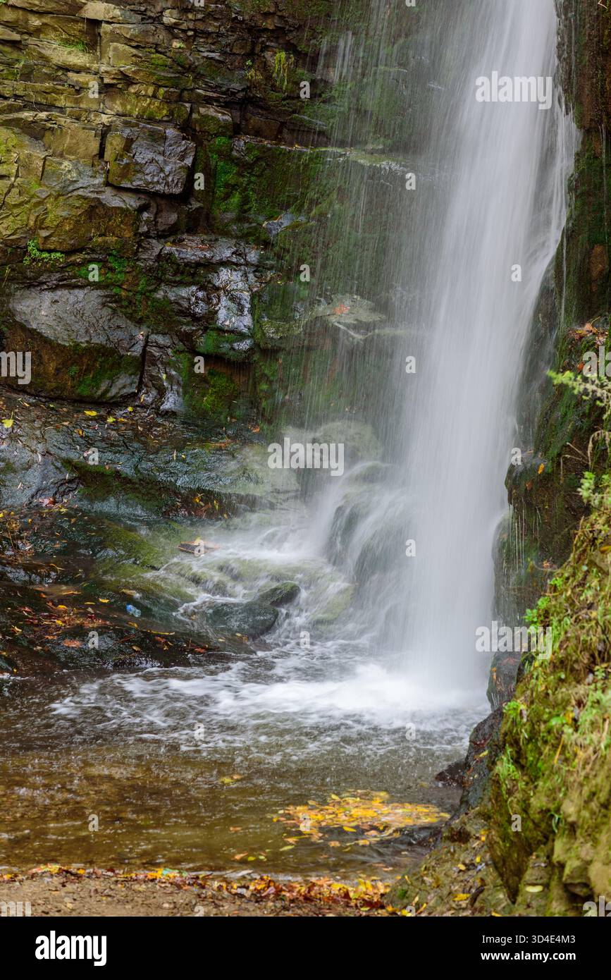 Waterfall in the National Botanical Garden in Sololaki hills in Tbilisi ...