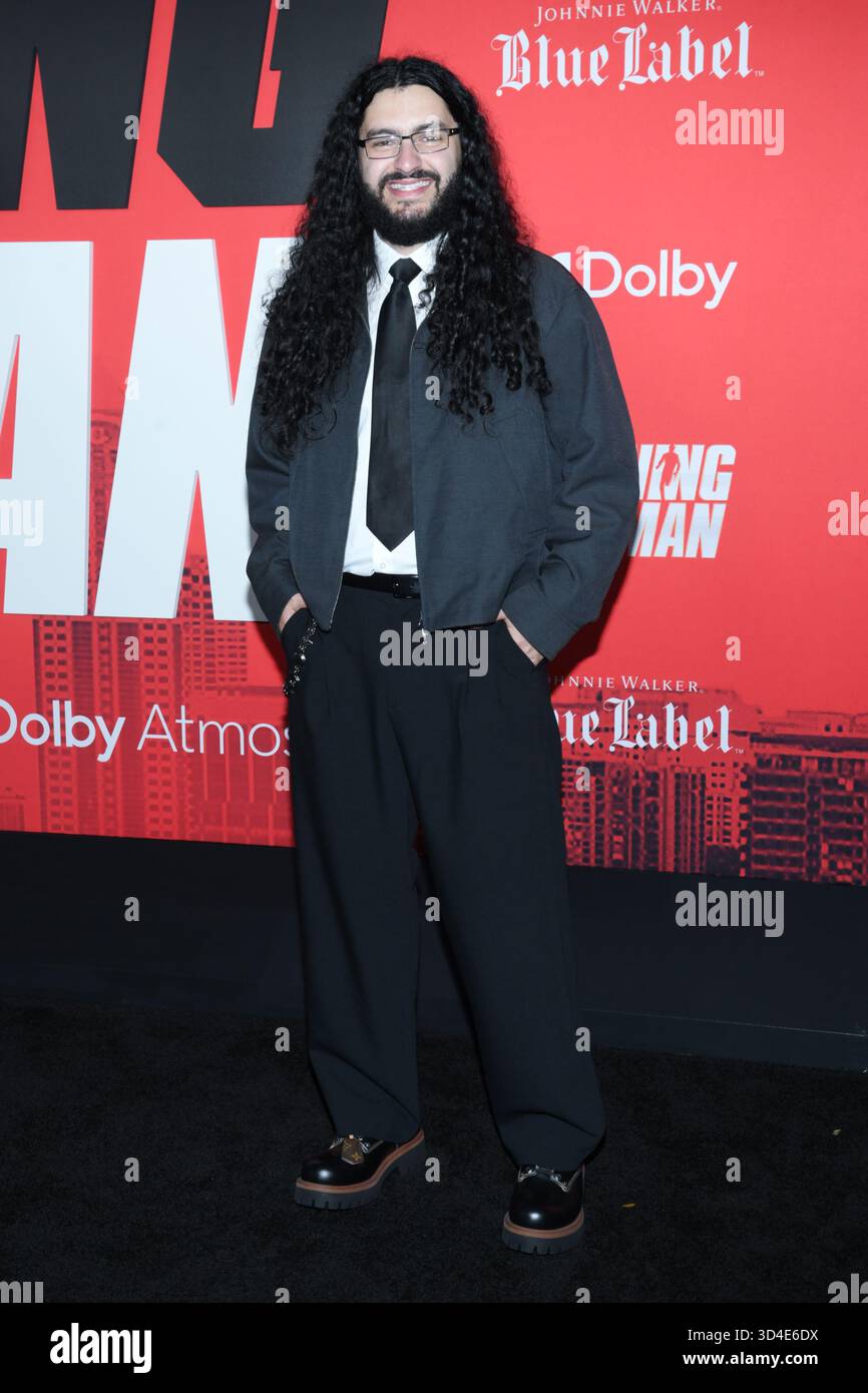 Tony Statovci attends "The Running Man" New York Premiere at AMC ...