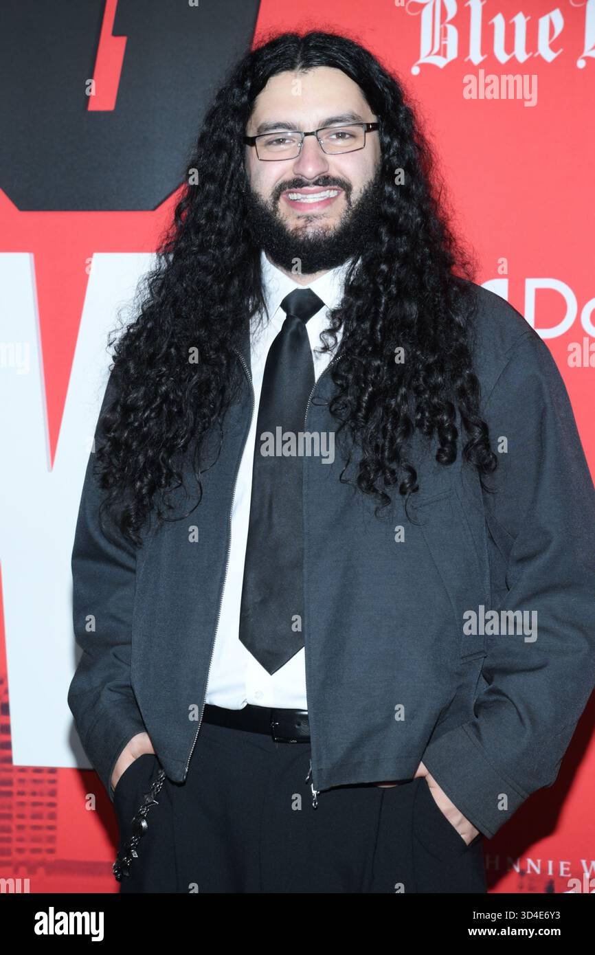 Tony Statovci attends "The Running Man" New York Premiere at AMC ...