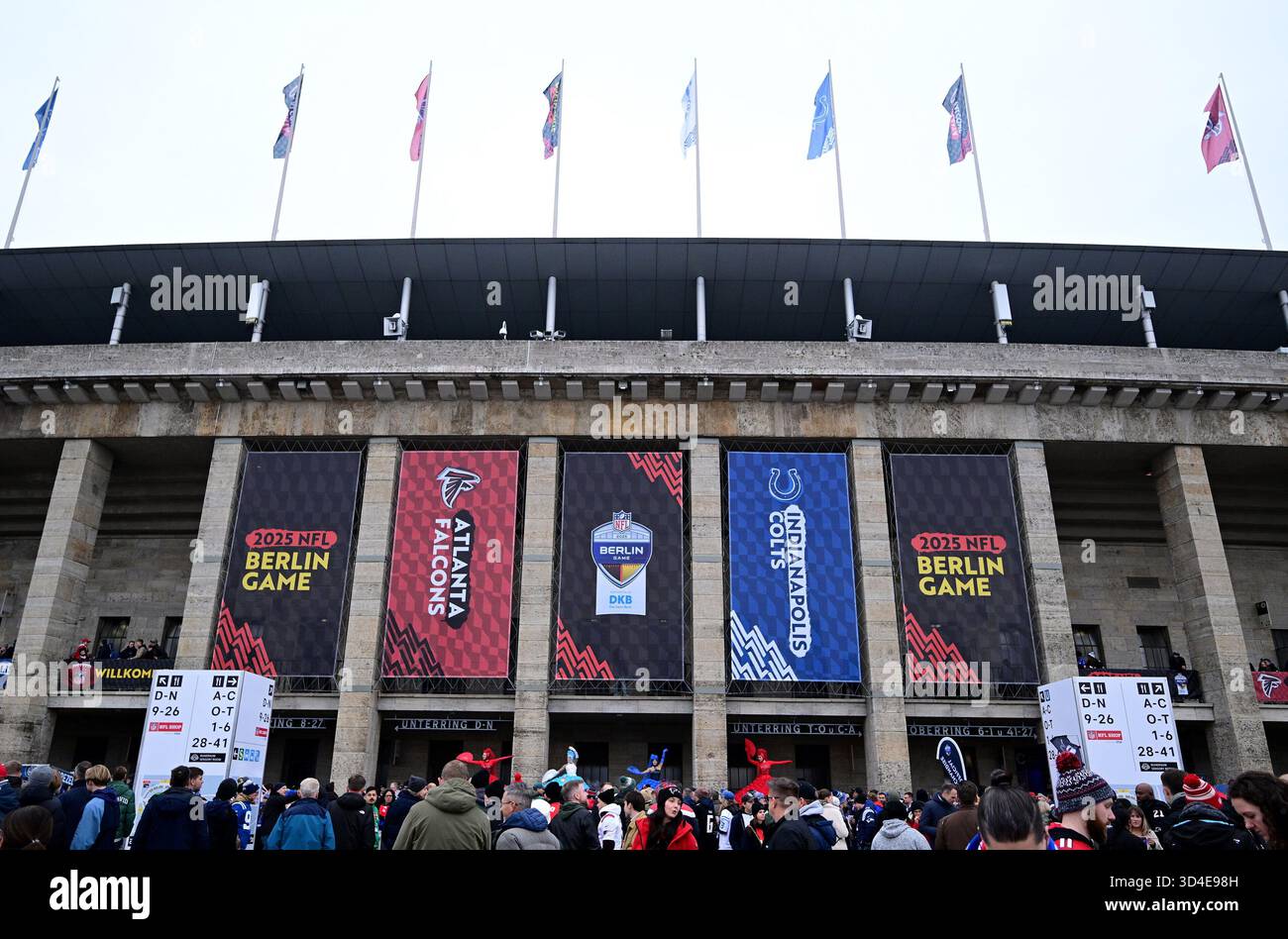 Exterior view of the Olympic Stadium Berlin, November 9, 2025, American ...