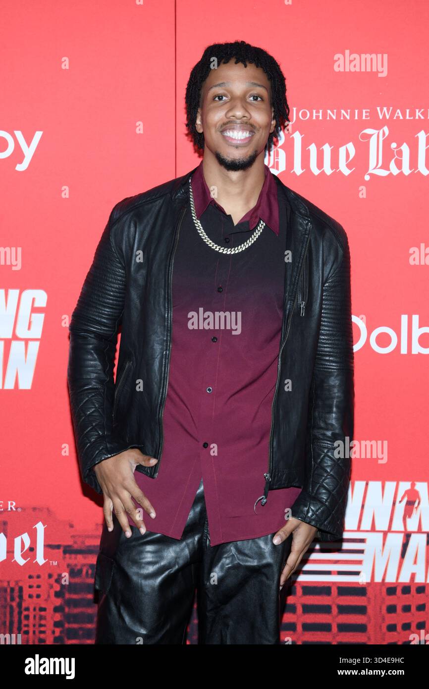 Christon Andell attends "The Running Man" New York Premiere at AMC ...