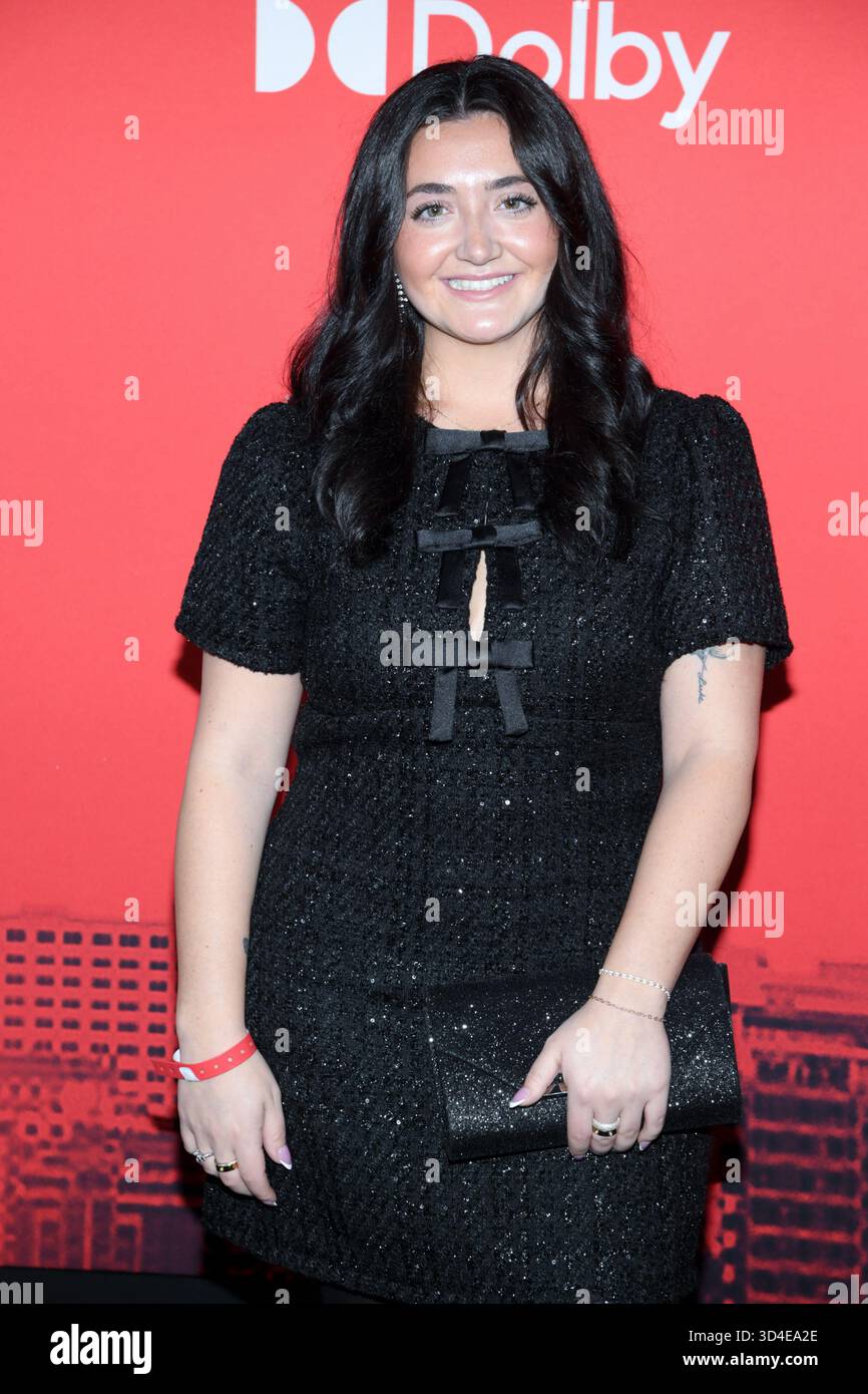 Gabriella Tirone attends "The Running Man" New York Premiere at AMC ...