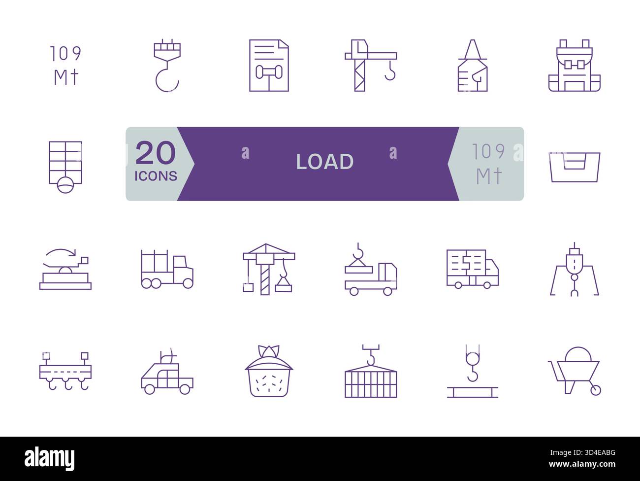 Maintain brand alignment using 24 Thin Line icons inspired by Load ...