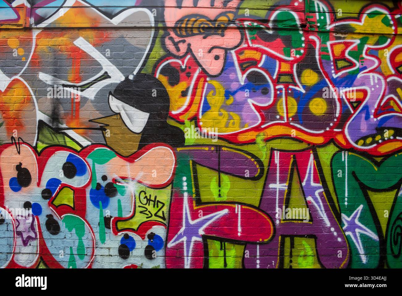 Colourful graffiti in Crystal Palace Park, London Stock Photo - Alamy