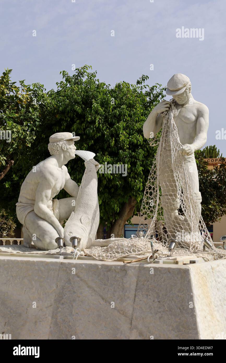 Garrucha, Almeria, Spain- October 11, 2025: Monument made of marble by ...