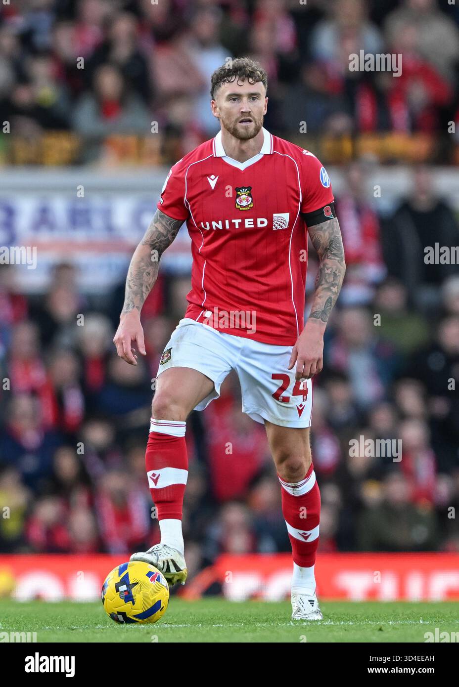 Wrexham's Dan Scarr during the Sky Bet Championship match at the SToK ...