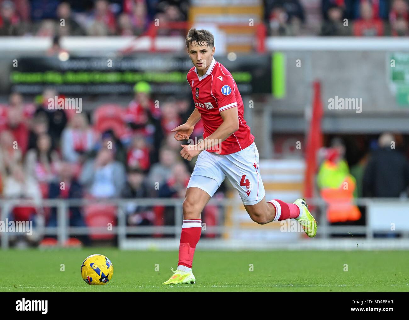 Wrexham's Max Cleworth during the Sky Bet Championship match at the ...