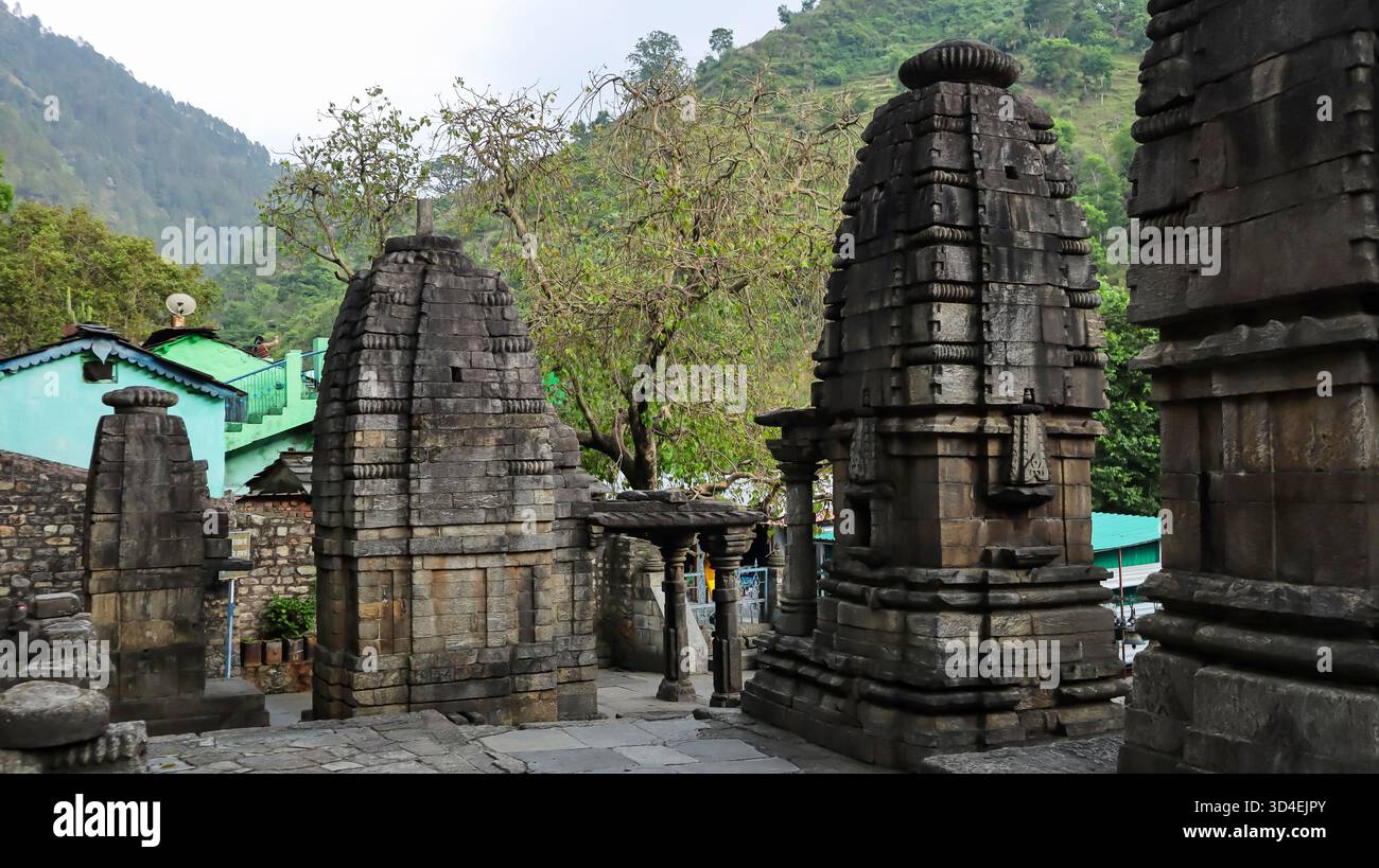 View of ancient 8th-12th century temples dedicated to Lord Vishnu ...