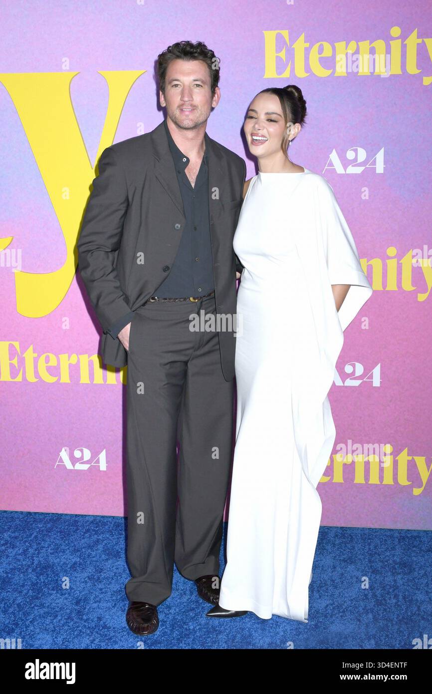 Ny. 08th Nov, 2025. Miles Teller, Keleigh Sperry Teller at arrivals for ...