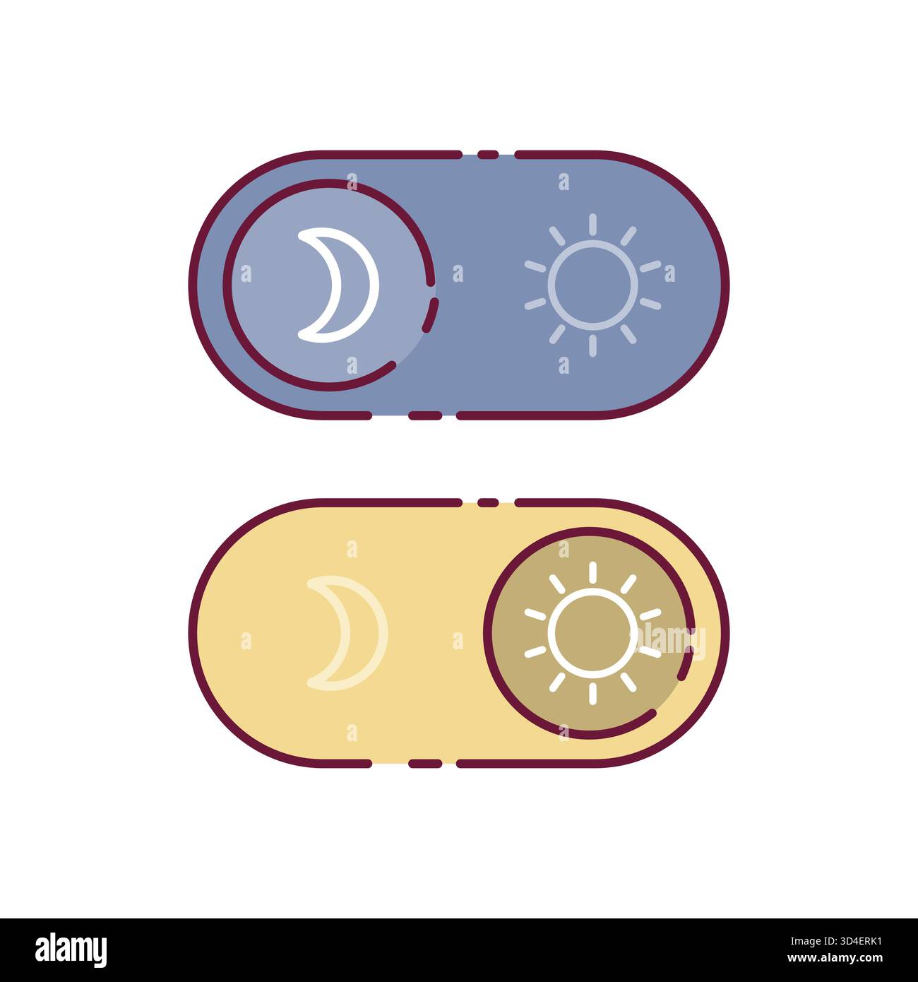 Light dark mode buttons Stock Vector Images - Alamy