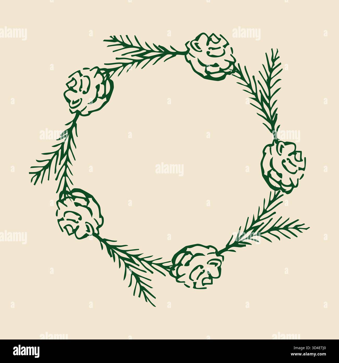 Xmas festive banner cones Stock Vector Images - Alamy