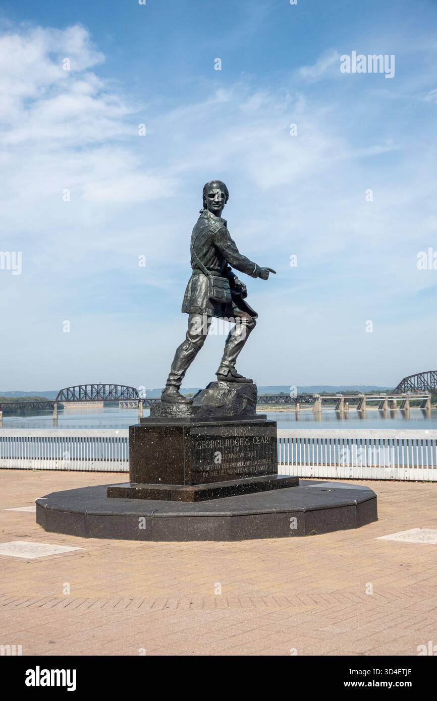 Statue of George Rogers Clark in Louisville Kentucky Stock Photo - Alamy