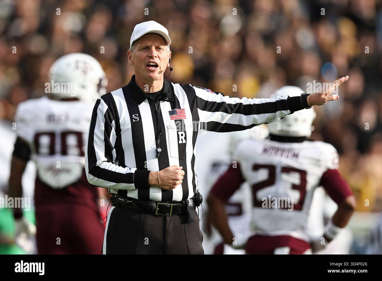 COLUMBIA, MO - NOVEMBER 08: Referee Jeff Heaser makes a call during an ...