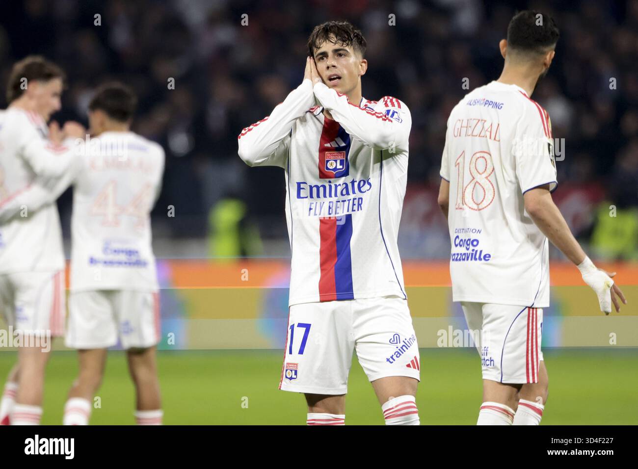Afonso Moreira of Lyon celebrates his goal during the French ...