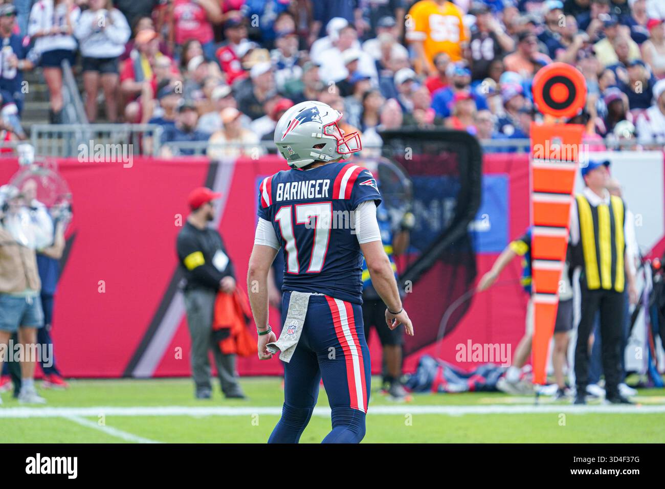 Tampa Bay, Florida, USA, November 9, 2025, New England Patriots punter ...