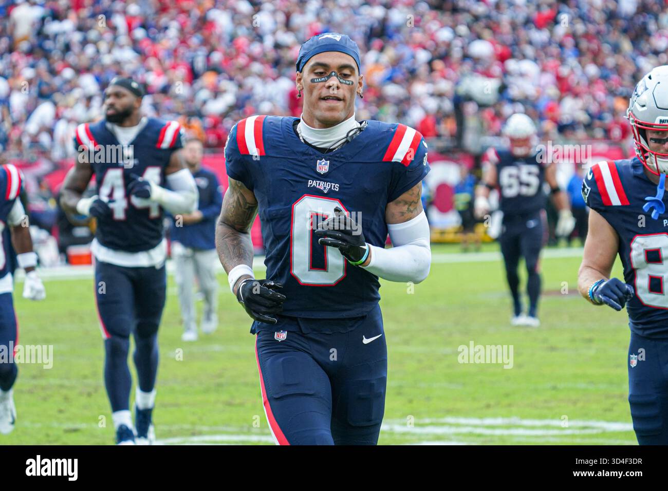 Tampa Bay, Florida, USA, November 9, 2025, New England Patriots corner ...