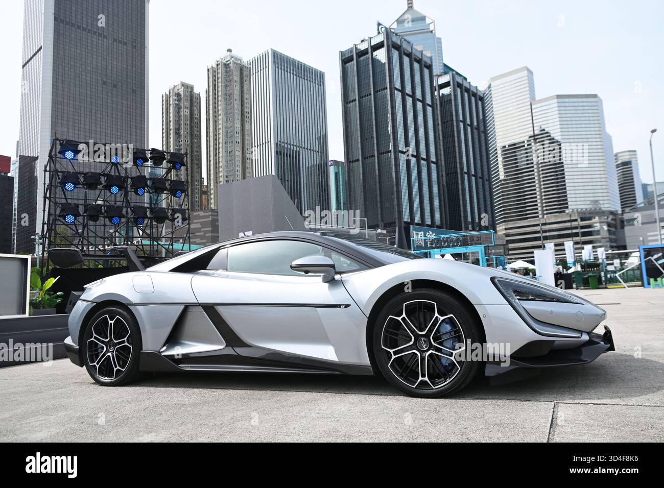 BYD electric vehicle (YANGWANG U9), a Chinese carmaker brand, display at the BYD Hong Kong Tech ...
