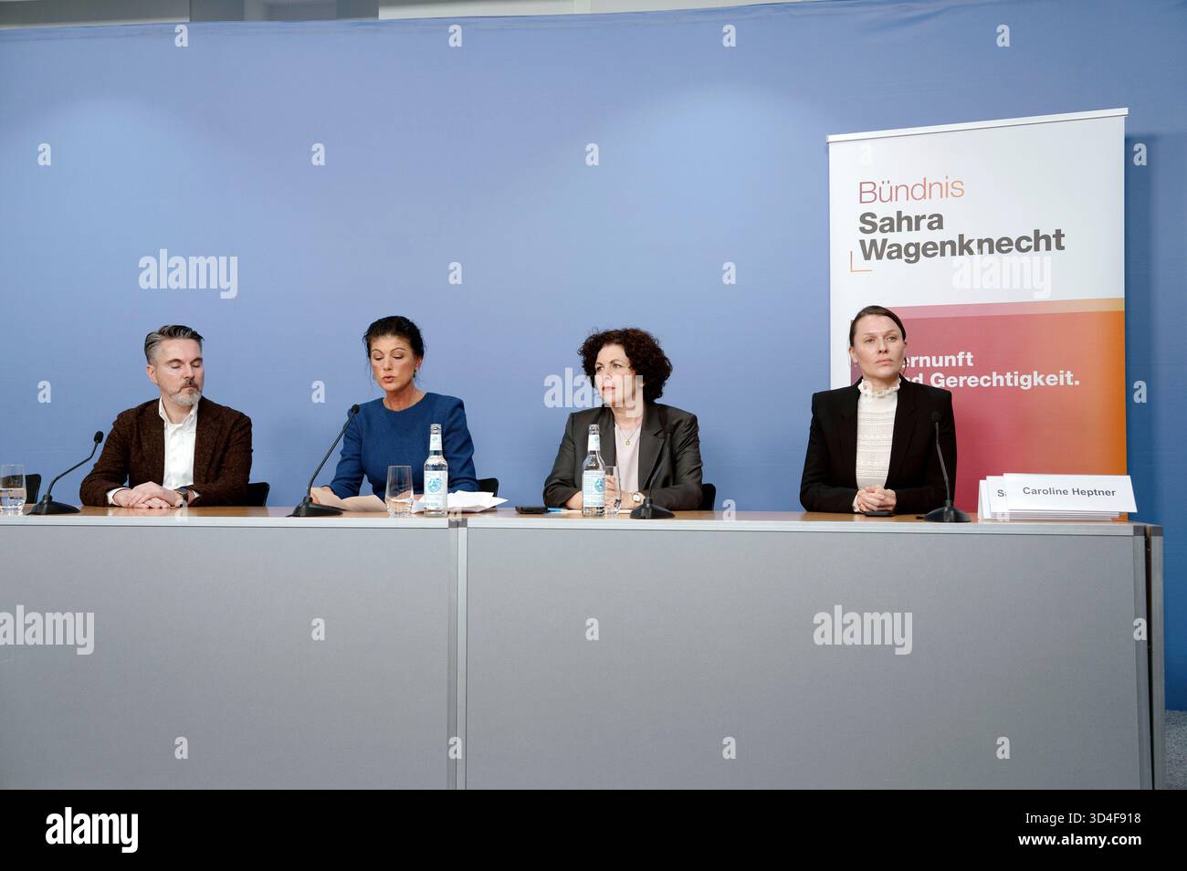 Fabio De Masi, Sahra Wagenknecht, Amira Mohamed Ali and Caroline ...