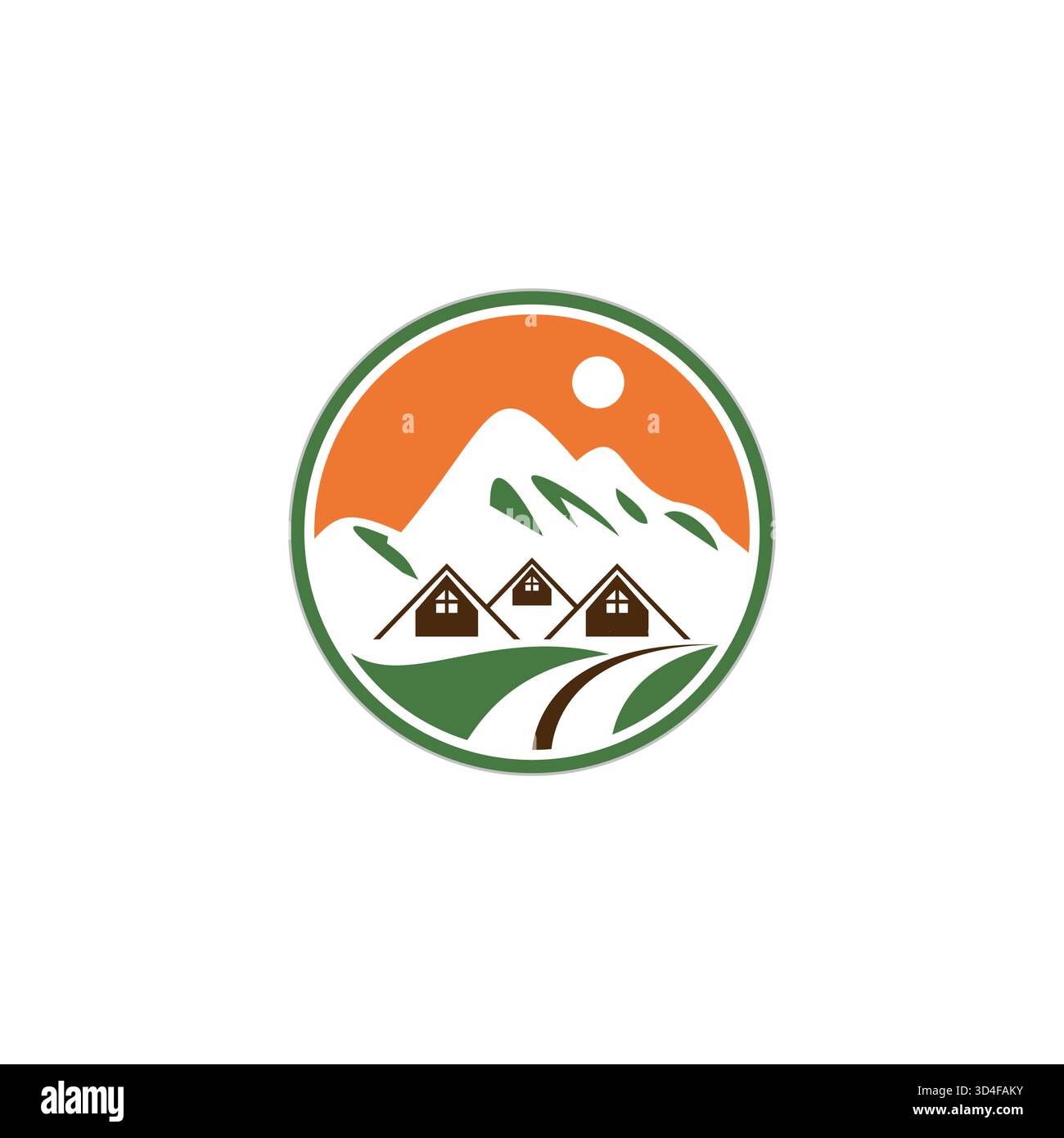 Modern wooden mountain house Stock Vector Images - Alamy
