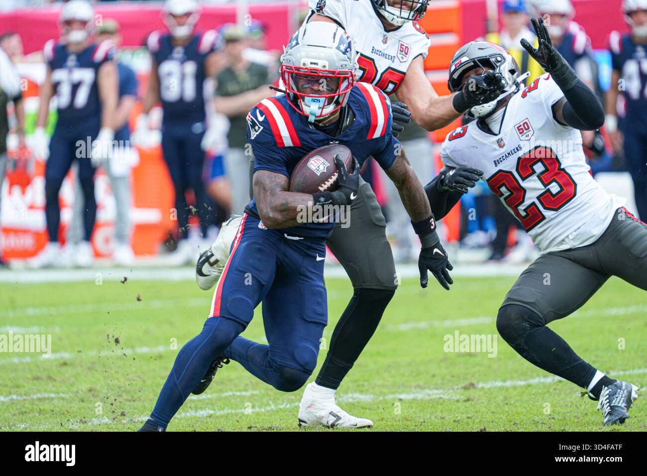Tampa Bay, Florida, USA, November 9, 2025, New England Patriots wide ...