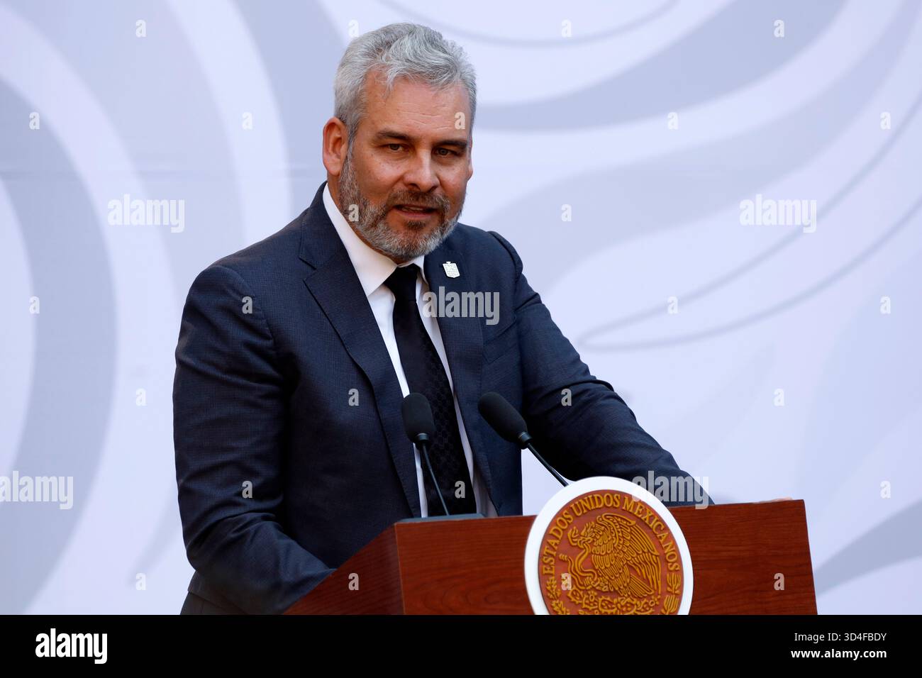 Governor of the State of Michoacan, Alfredo Ramírez Bedolla speaks ...