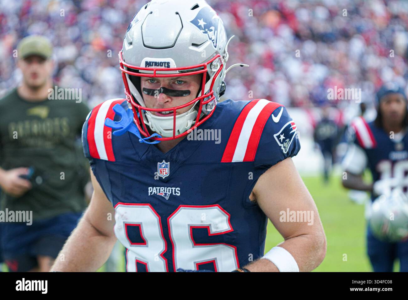 Tampa Bay, Florida, USA, November 9, 2025, New England Patriots player ...